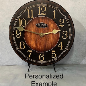 Rustic Black & Wood Wall Clock, 8 Sizes!!, EXTRA Quiet Mechanism ...