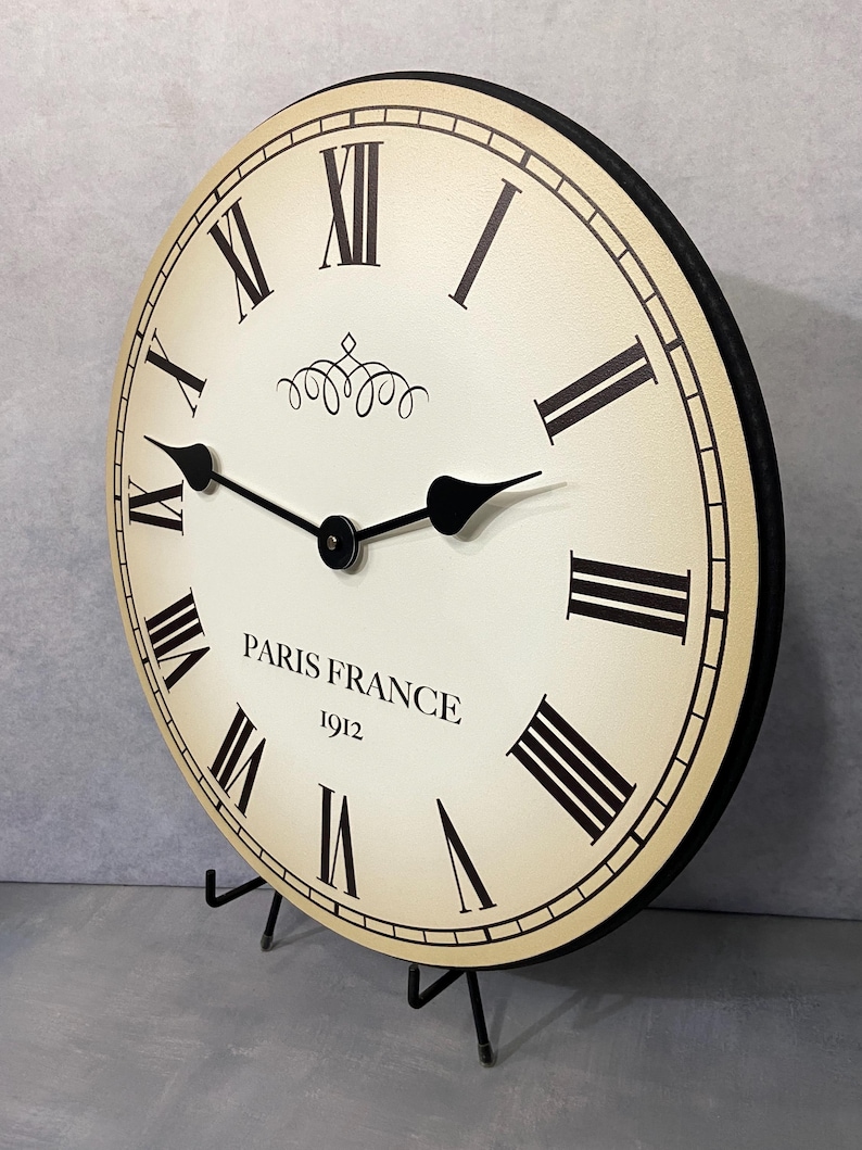 Paris Wall Clock, 8 Sizes to Choose, Made in USA, Lifetime Warranty ...