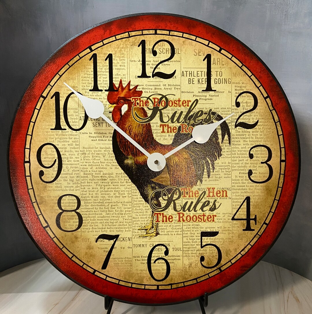 Hens Rule Wall Clock, Large Wall Clock, Choose From 8 Sizes. Extra ...