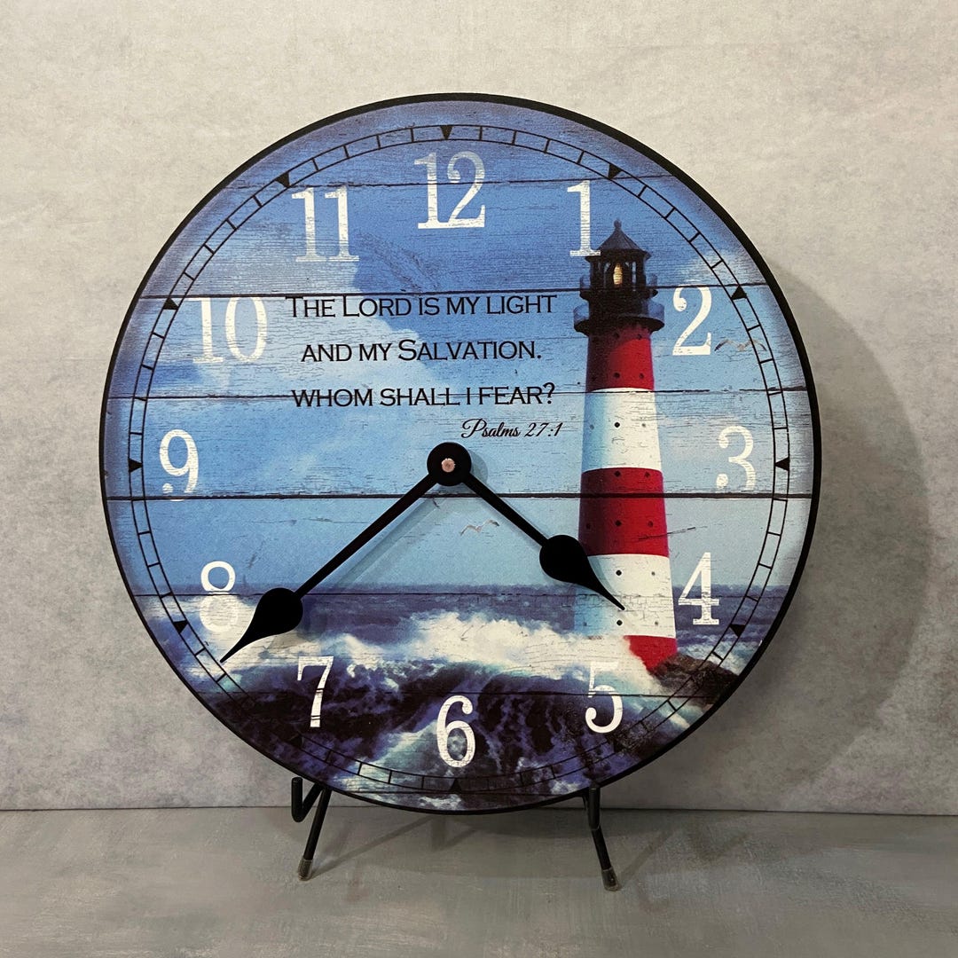 Lighthouse Wall Clock, Large Wall Clock, Choose From 8 Sizes. Extra ...