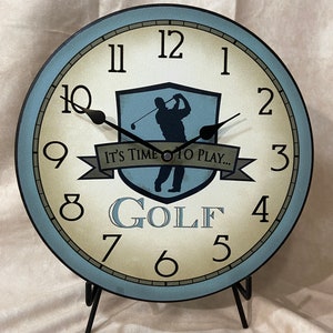 Blue Golf Wall Clock, 8 Sizes to Choose, Made in USA, Lifetime Warranty ...