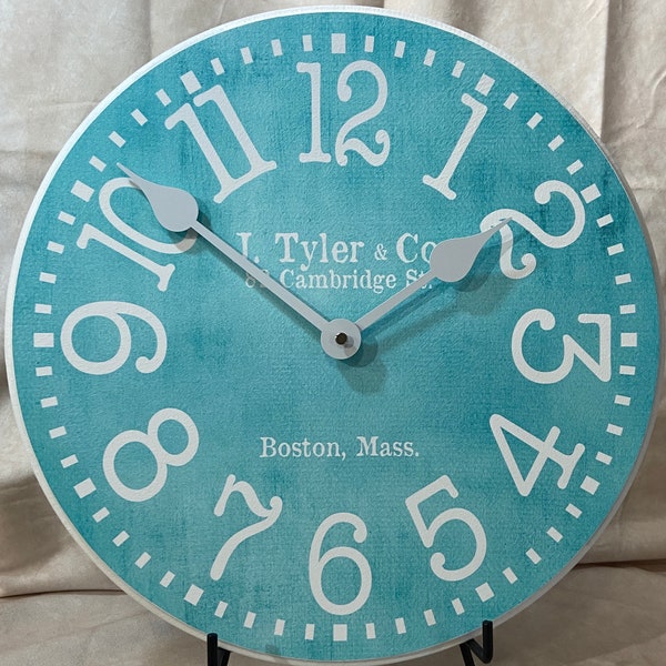 Turquoise Wall Clock - Etsy