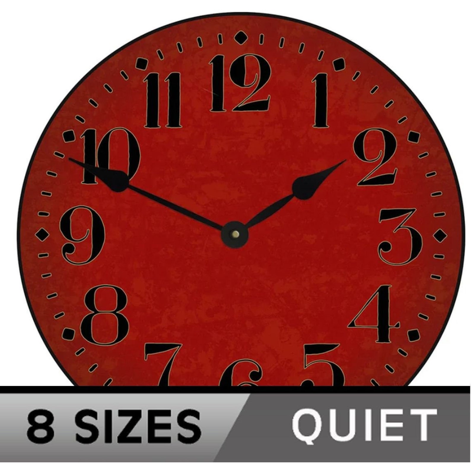 Houston Big Red Wall Clock Large Wall Clock Choose From 8 - Etsy