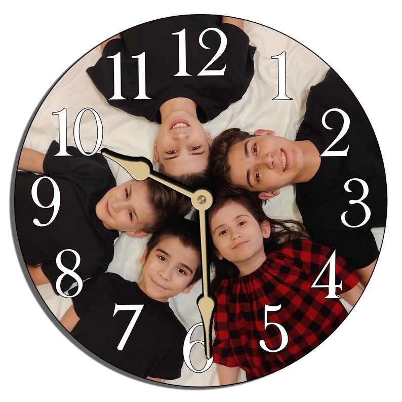 Personalized Round Photo Wall Clock Large Wall Clock Choose - Etsy