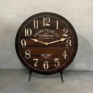 Chestnut Brown Wall Clock, Large Wall Clock, Choose From 8 Sizes. Extra ...