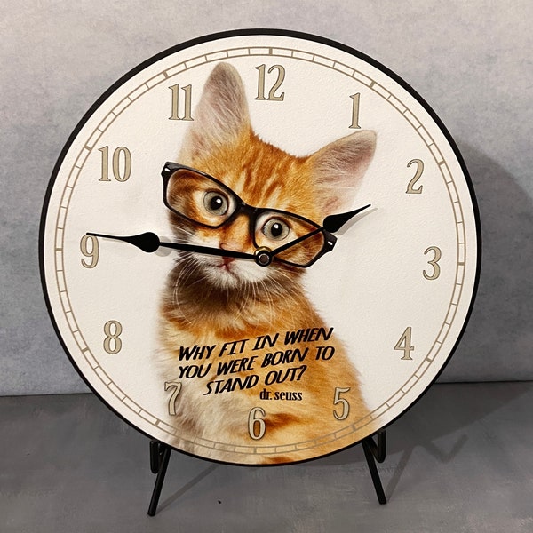 Cat Wall Clock - Etsy