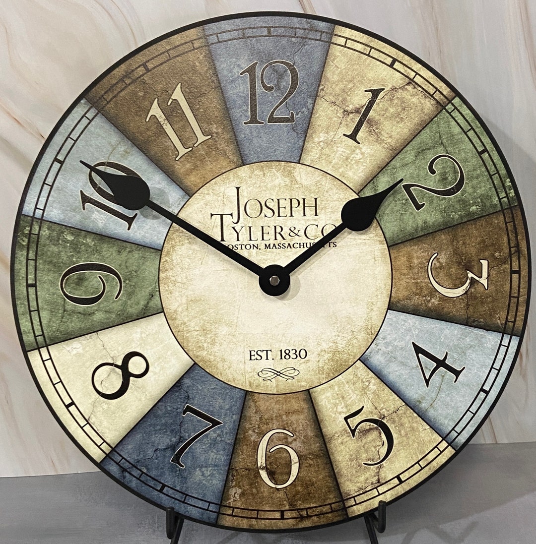 Le Belle Bleue Wall Clock, 8 Sizes to Choose, Made in USA, Lifetime ...