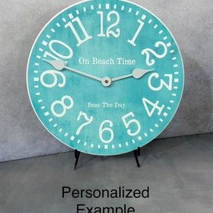 Turquoise Wall Clock, 8 Sizes to Choose, Made in USA, Lifetime Warranty ...