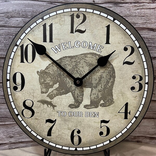 Large Wood Clock - Etsy