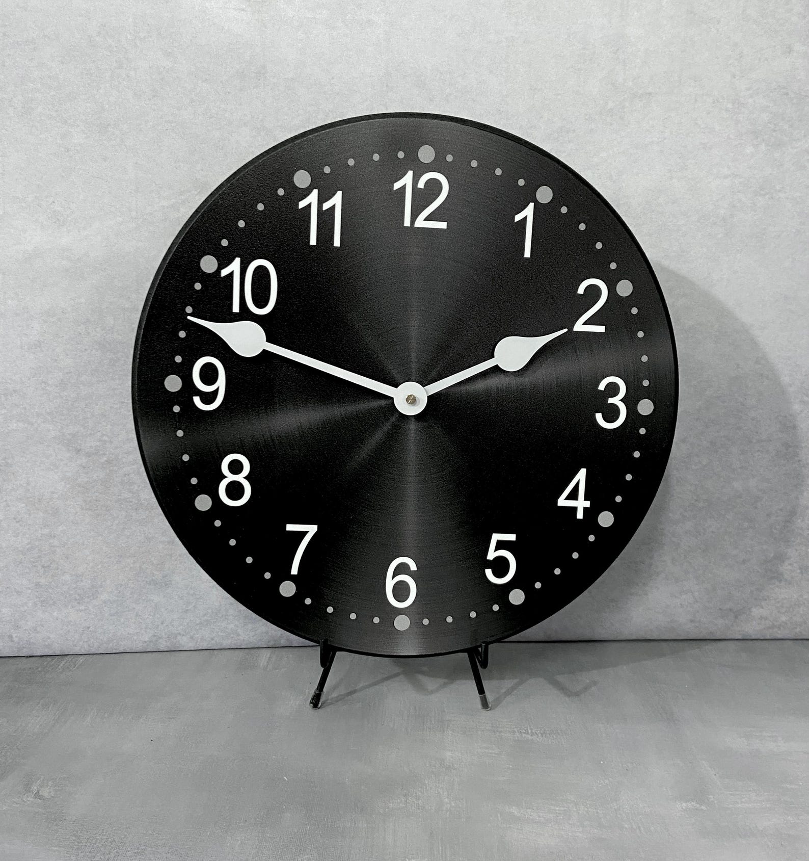 Heavy Metal Black Wall Clock, 8 Sizes to Choose, Made in USA, Lifetime ...