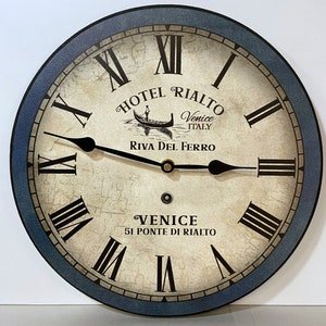 Italian Hotel Wall Clock, Choose From 8 Sizes, QUIET Mechanism ...
