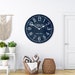 Navy Blue Wall Clock Large Wall Clock Choose From 8 Sizes. - Etsy Canada