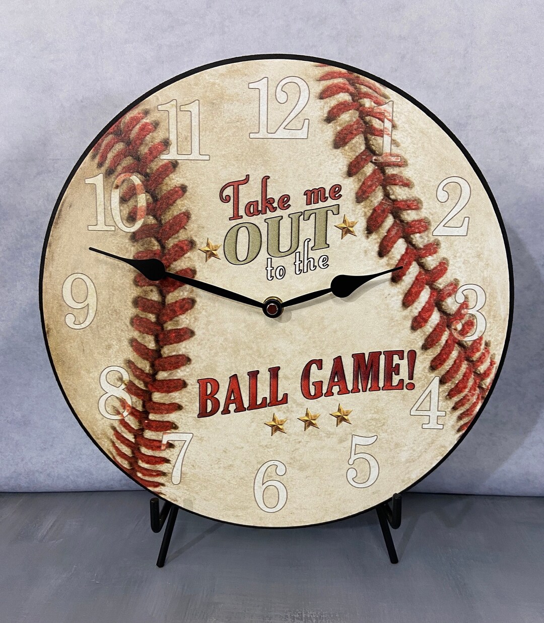Ball Game Baseball Wall Clock, 8 Sizes to Choose, Made in USA, Lifetime ...