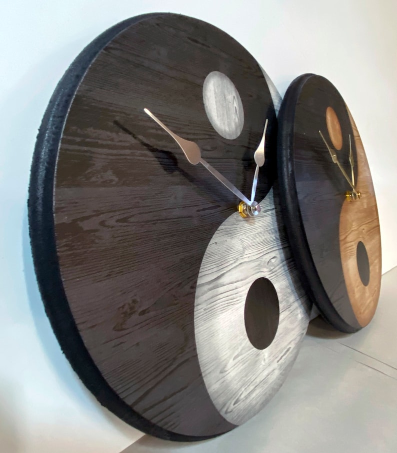 Zen Yin Yang Brown Wall Clock, 8 Sizes to Choose, Made in USA, Lifetime ...