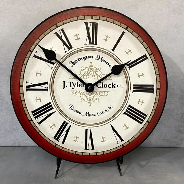 Red Wall Clock - Etsy