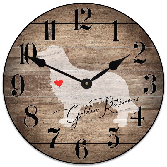 Personalized Golden Retriever Clock or Any Dog Breed/pet - Etsy