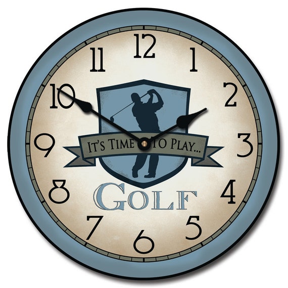 Blue Golf Wall Clock 8 Sizes to Choose Made in USA Lifetime - Etsy