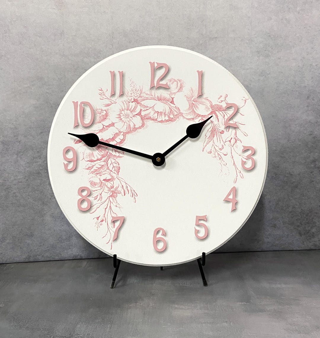 Shabby Chic Pink Wall Clock, 8 Sizes to Choose, Made in USA, Lifetime ...