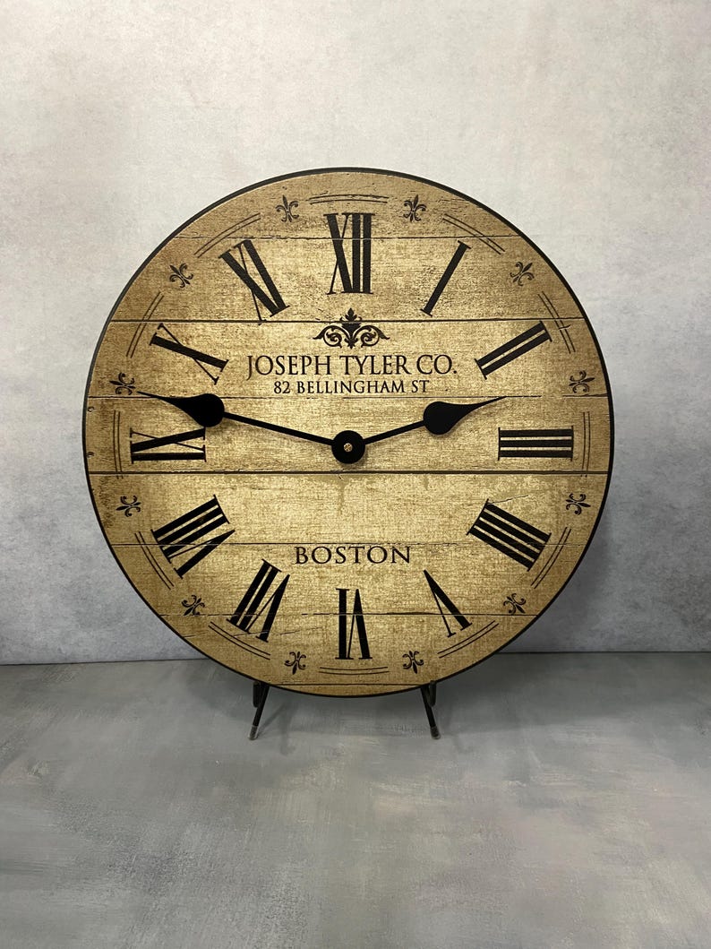 Barnwood Tan Wall Clock, 8 Sizes!!, EXTRA Quiet Mechanism, Lifetime ...