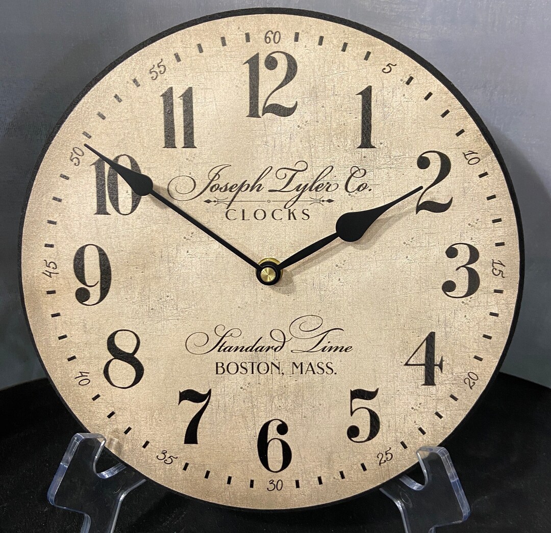 Prescott Parchment Wall Clock, 8 Sizes, EXTRA Quiet Mechanism, Lifetime ...