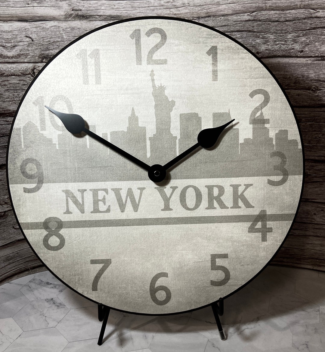 New York City Skyline Wall Clock, Large Wall Clock, Choose From 8 Sizes ...