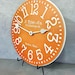 Tangerine Wall Clock, 8 Sizes to Choose, Made in USA, Lifetime Warranty ...