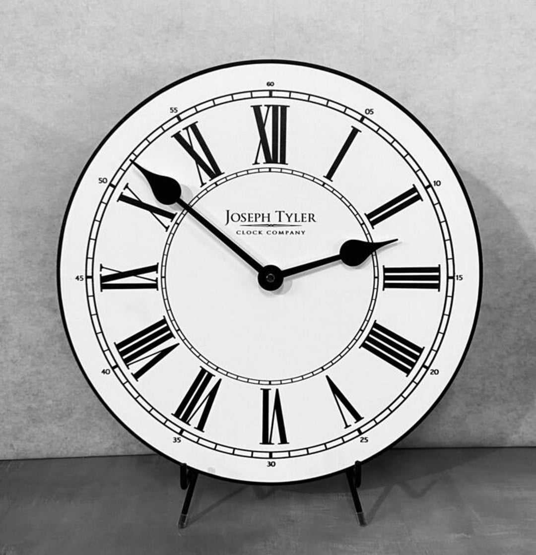 Classy White Wall Clock, 8 Sizes to Choose, Made in USA, Lifetime ...