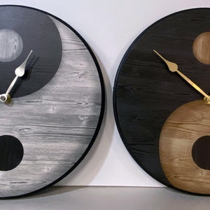 Zen Yin Yang Brown Wall Clock, 8 Sizes to Choose, Made in USA, Lifetime ...