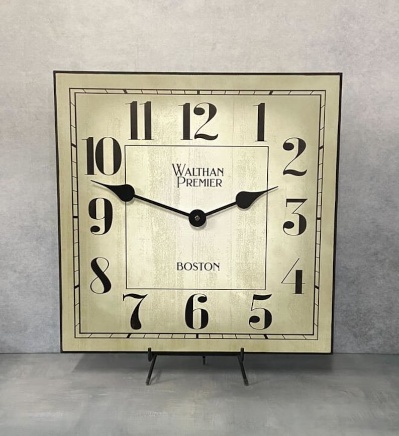 Walton Square Parchment Wall Clock, 5 Sizes, Lifetime Warranty, Made in ...