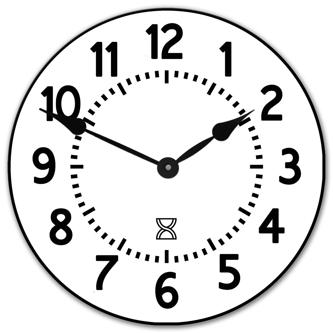 Brookhaven White Wall Clock, Large Wall Clock, Choose From 8 Sizes ...