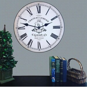 Chateau Thierry Parchment Wall Clock, 8 Sizes, Quiet Mechanism ...