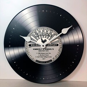 Personalized Record Look Wall Clock, 8 Sizes to Choose, Made in USA ...
