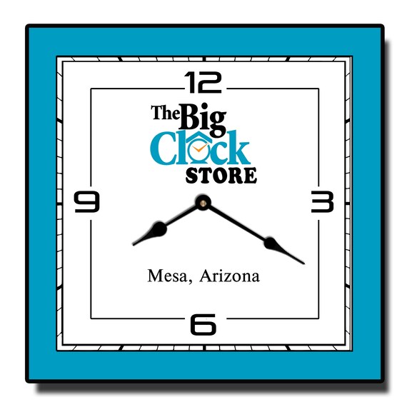 Personalized Logo Square Wall Clock Large Wall Clock Choose - Etsy