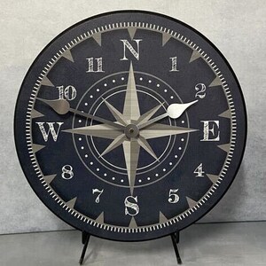 Nautical Navy Blue Wall Clock, 8 Sizes to Choose, Made in USA, Lifetime ...