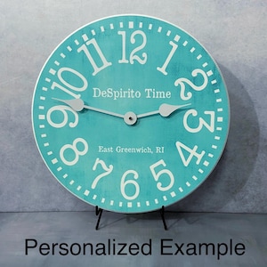 Turquoise Wall Clock, 8 Sizes to Choose, Made in USA, Lifetime Warranty ...