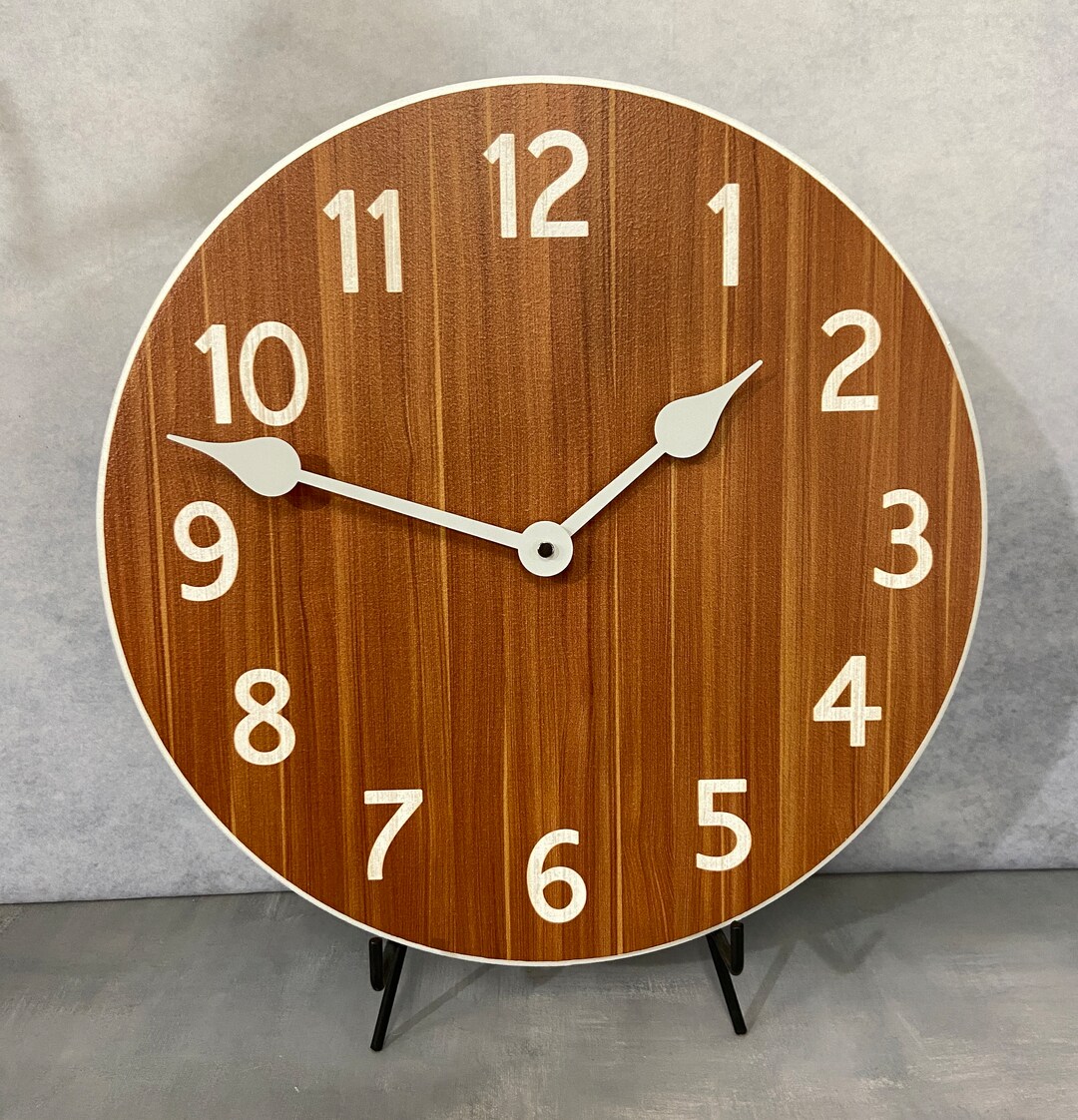 Organic Brown Wall Clock, 8 Sizes to Choose, Made in USA, Lifetime ...