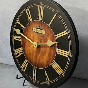 Black & Wood Wall Clock, 8 Sizes!!, EXTRA Quiet Mechanism, Lifetime ...