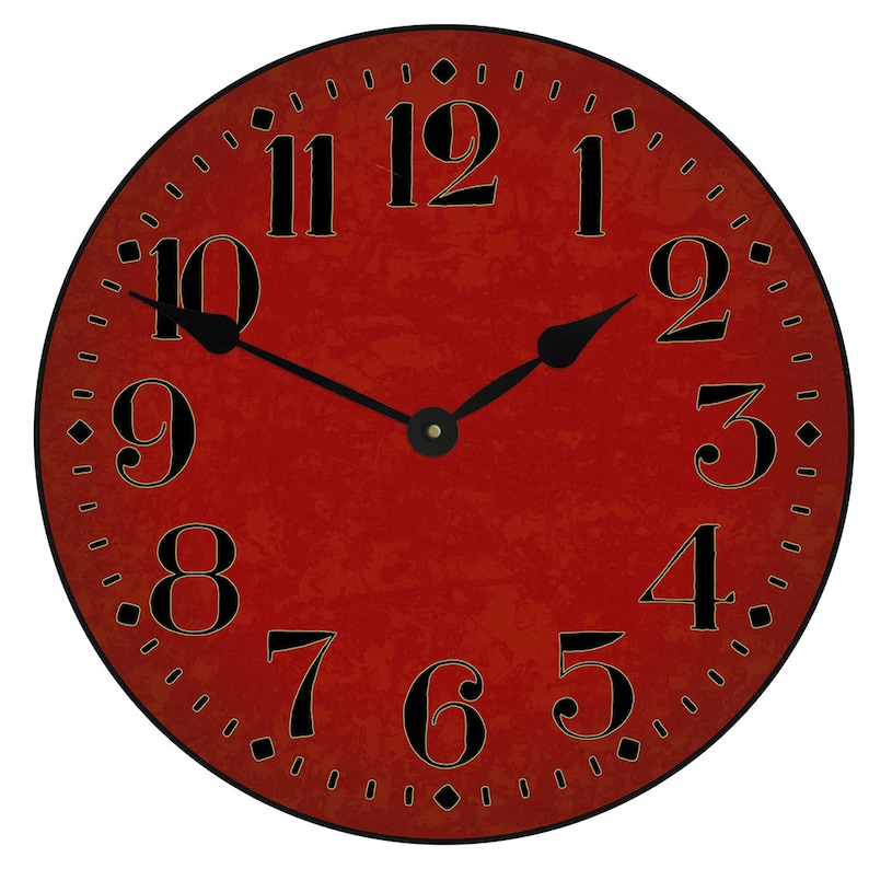 Houston Big Red Wall Clock Large Wall Clock Choose From 8 - Etsy