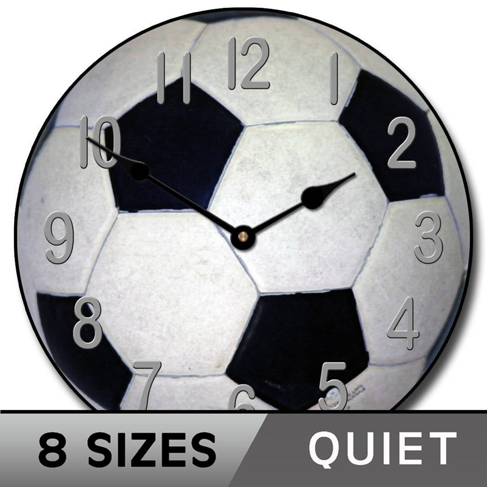 Soccer Wall Clock 8 Sizes to Choose Made in USA Lifetime - Etsy