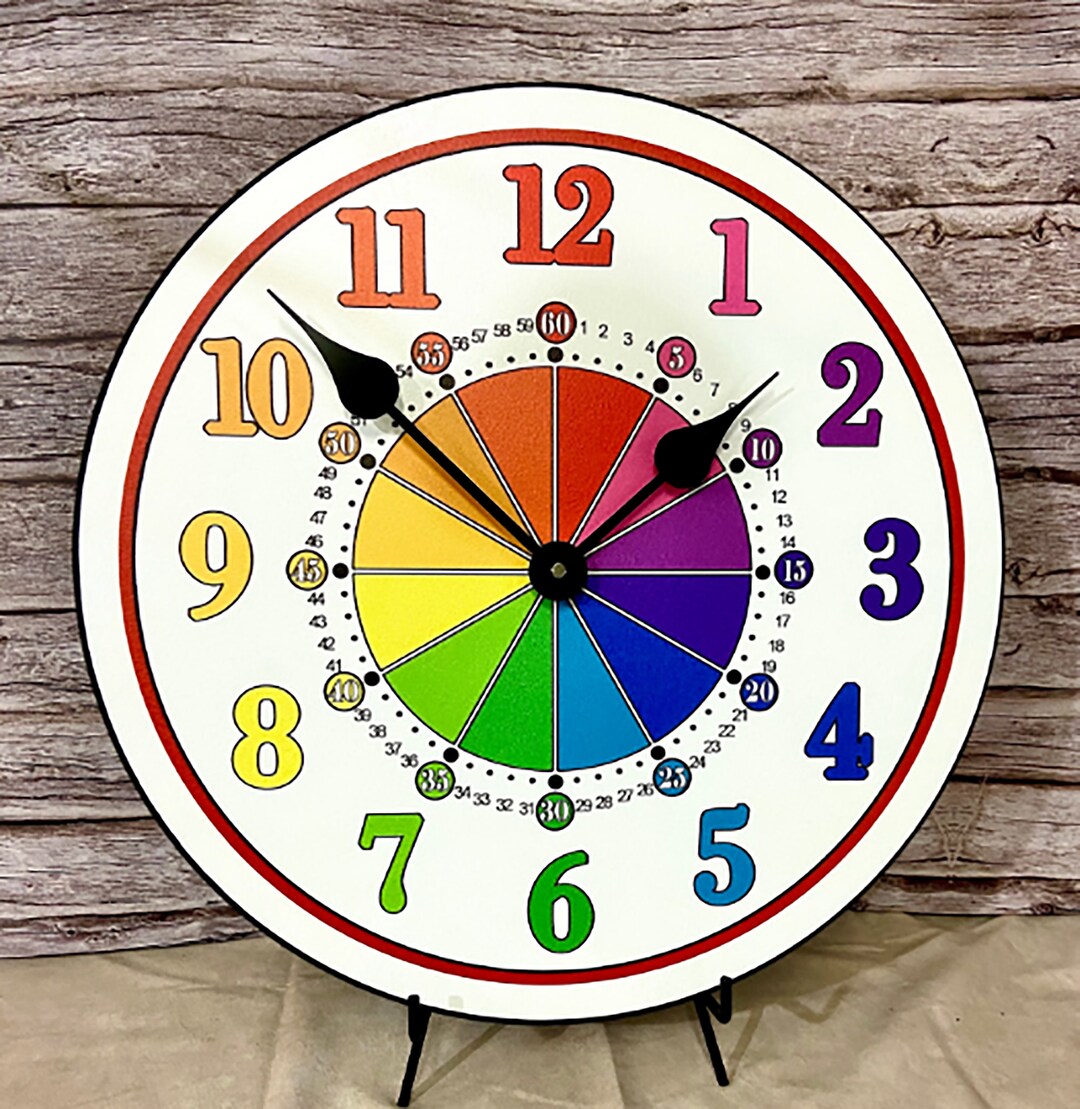 Color Wheel Learning Clock, 7 Sizes to Choose, Made in the USA ...