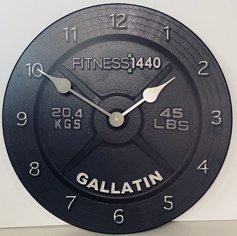 Personalized Barbell Wall Clock 8 Sizes QUIET Mechanism - Etsy