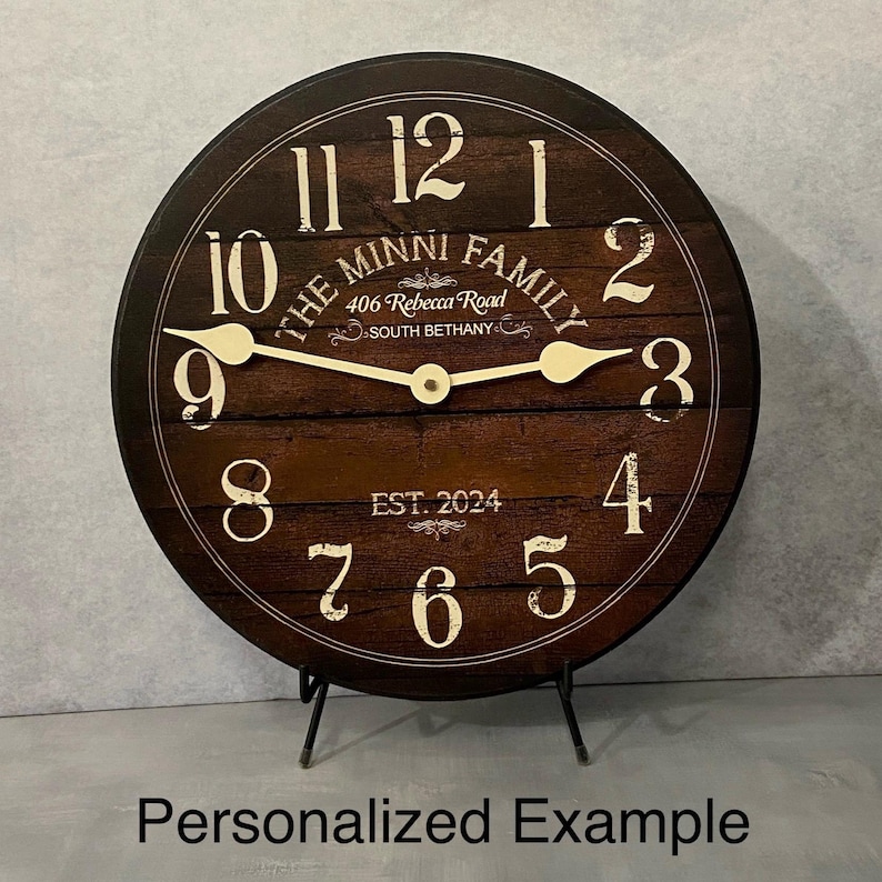 Chestnut Brown Wall Clock, Large Wall Clock, Choose From 8 Sizes. Extra ...