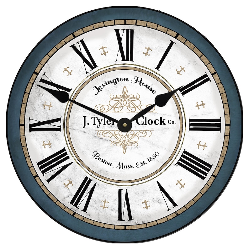 9 Blue Clock Styles to Choose, 8 Sizes!!, EXTRA Quiet Mechanism ...