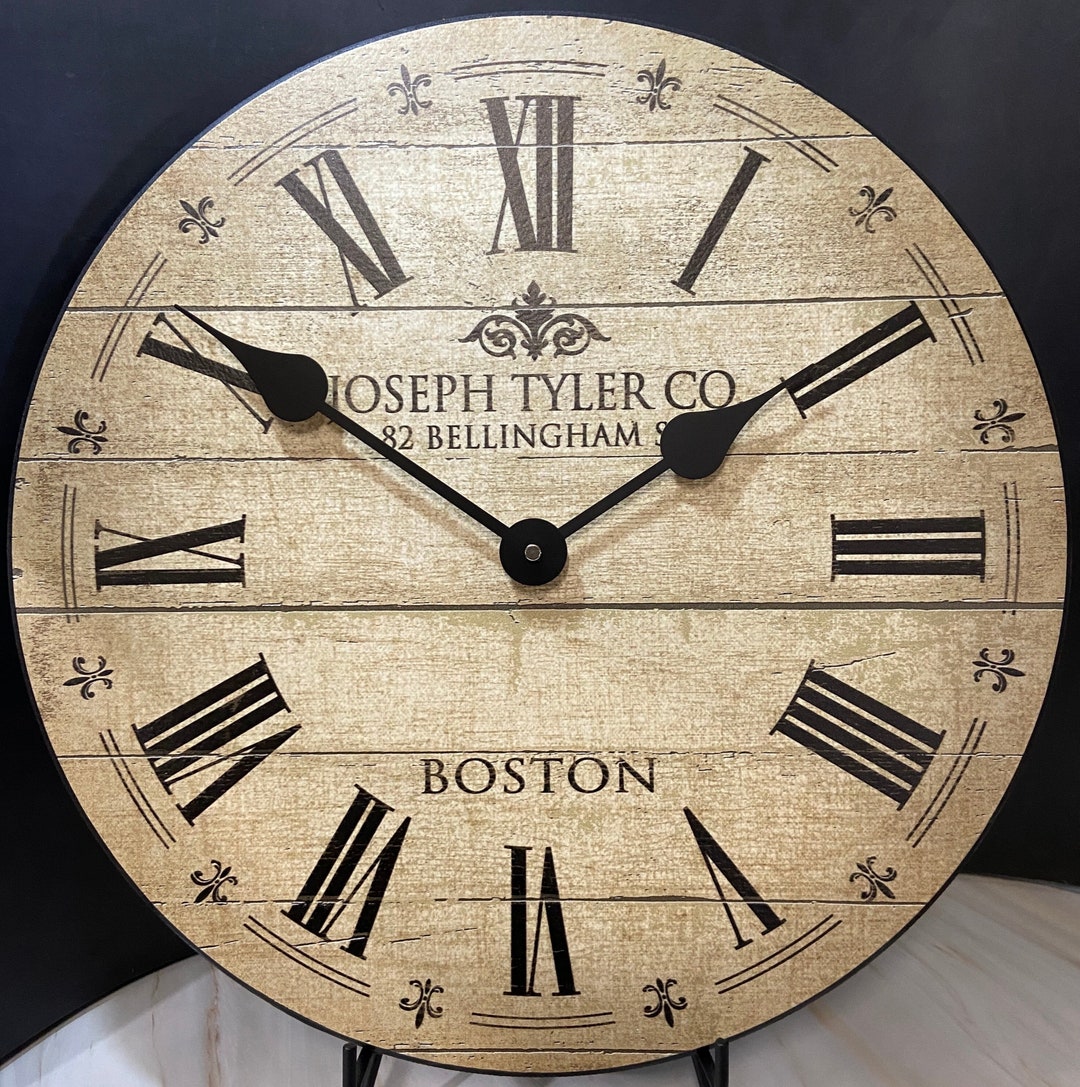 Barnwood Tan Wall Clock, 8 Sizes, EXTRA Quiet Mechanism, Lifetime ...