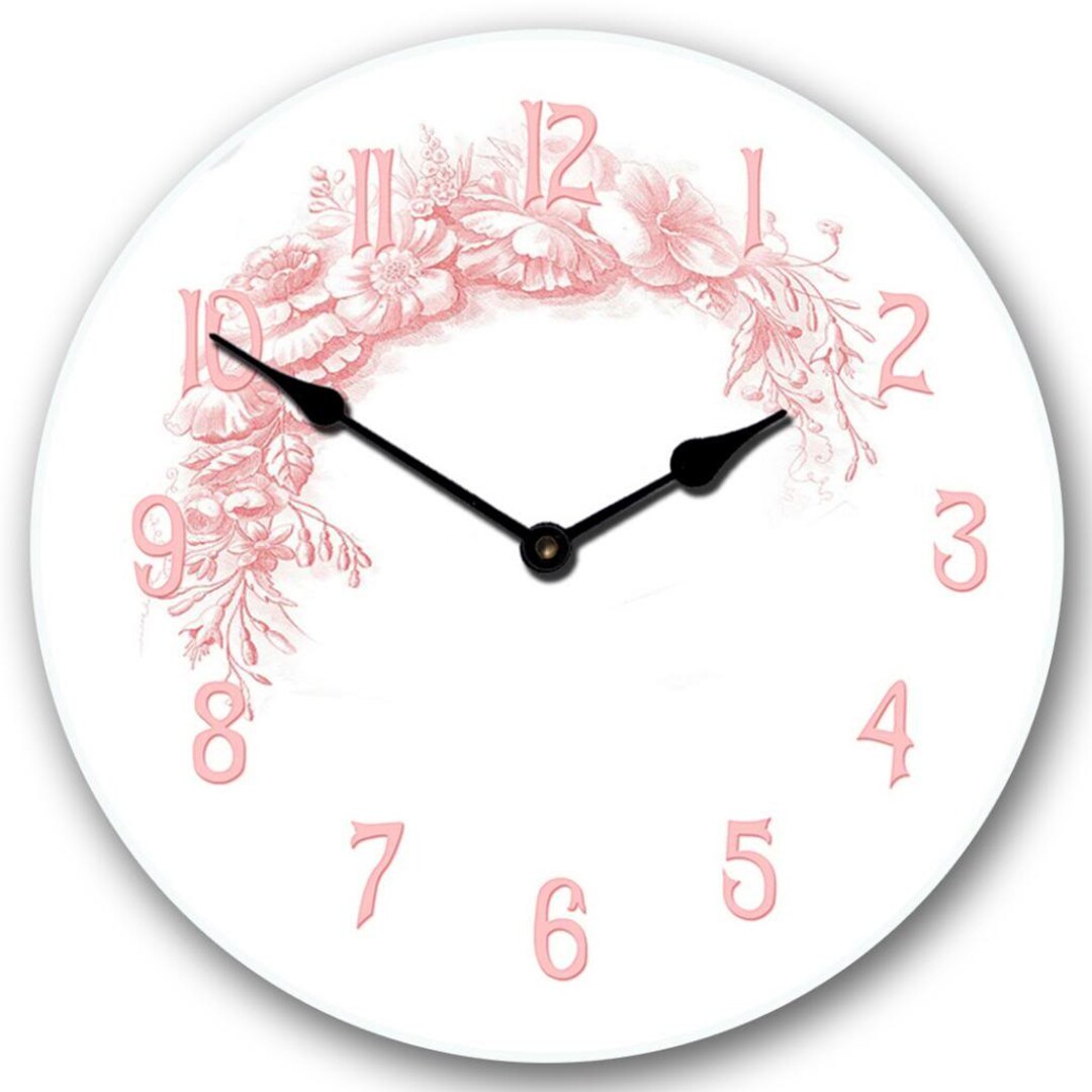 Shabby Chic Pink Wall Clock 8 Sizes to Choose Made in USA - Etsy