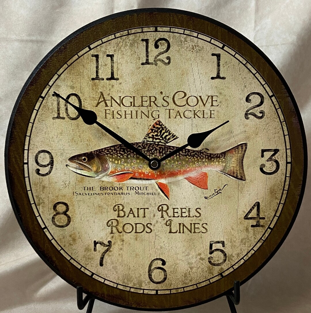 Fishing Wall Clock, 8 Sizes to Choose, Made in USA, Lifetime Warranty ...