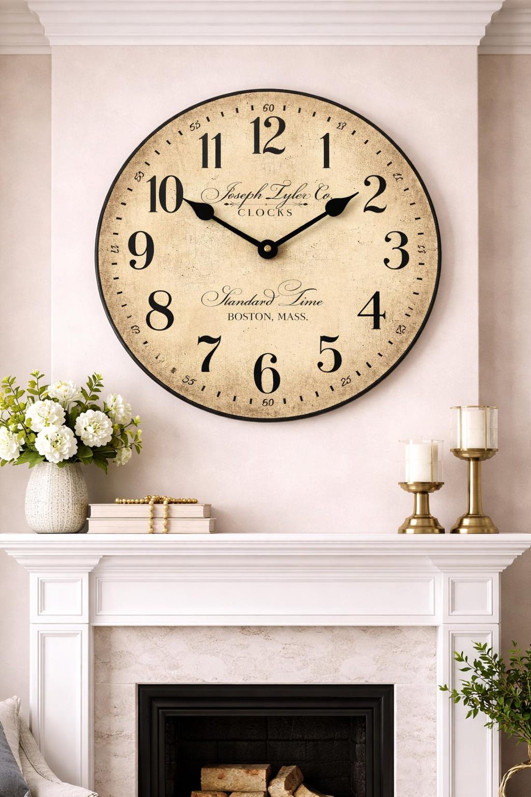 Prescott Parchment Wall Clock, 8 Sizes!!, EXTRA Quiet Mechanism ...