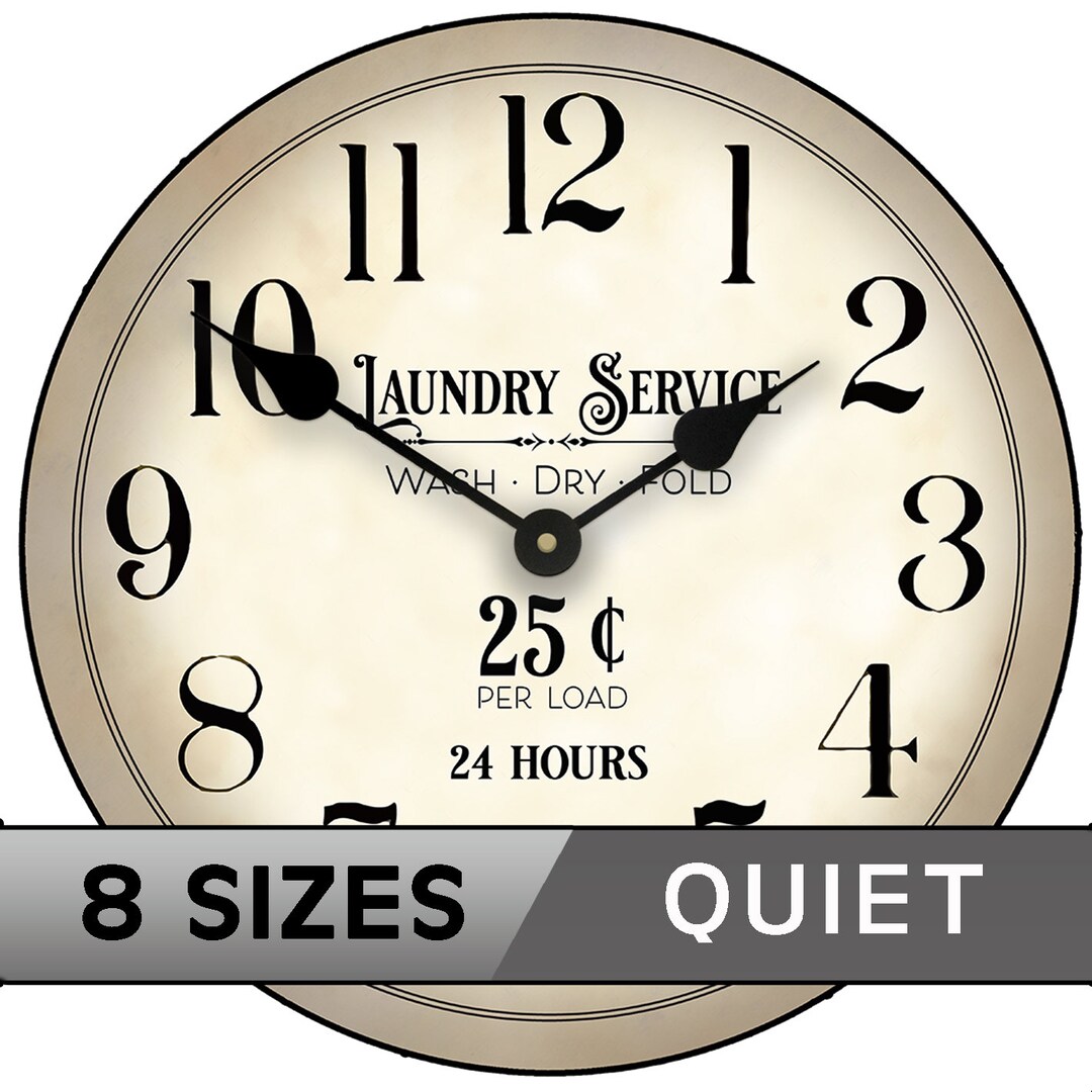 Laundry Room Wall Clock 8 Sizes Lifetime Warranty Ultra - Etsy
