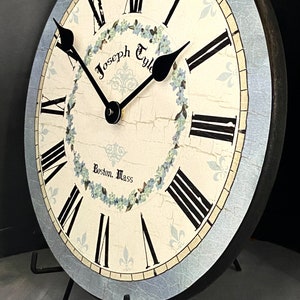 Blue Flower Wall Clock - Etsy