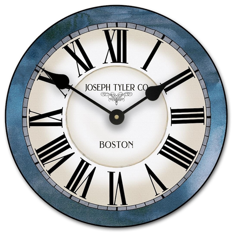 Carolina Blue Wall Clock (non Distressed), 8 Sizes to Choose, Made in ...